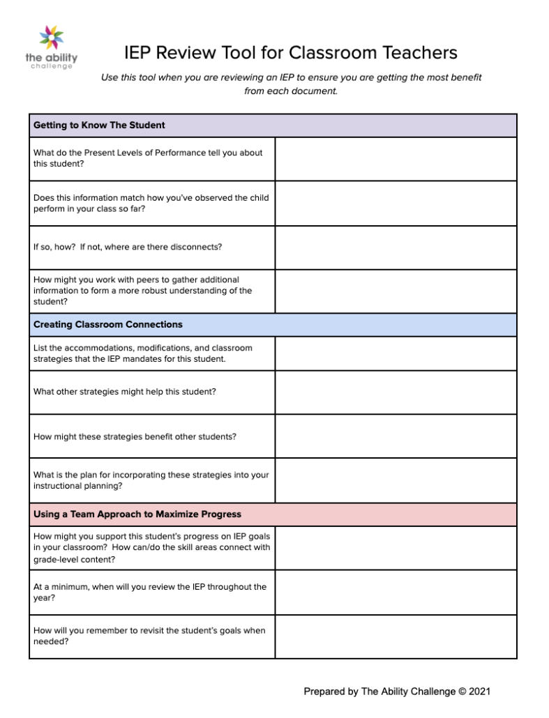 The IEP: What Classroom and Specials Teachers REALLY Need to Know